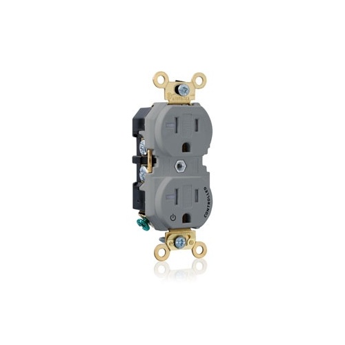 Leviton 5362-1PG Duplex Receptacle Outlet, 2-Pole, 3-Wire, Industrial ...