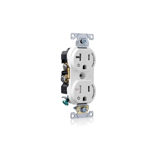 Leviton TBR20-S2W Duplex Receptacle Outlet, Commercial Grade, Split ...