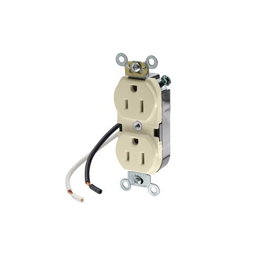 Leviton 5262-CI Duplex Receptacle Outlet, 2-Pole, 3-Wire, Industrial ...
