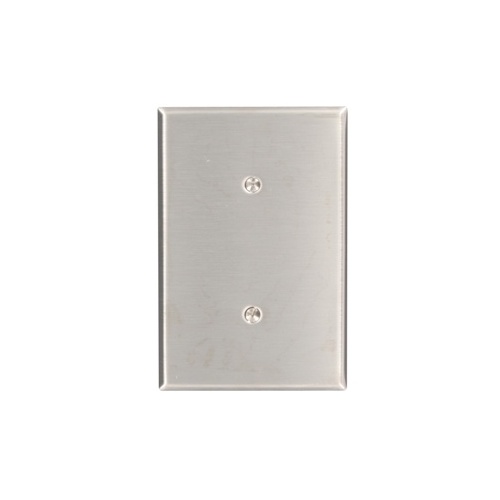 Leviton 84119-40 1-Gang Blank Oversized Wall Plate, Stainless Steel