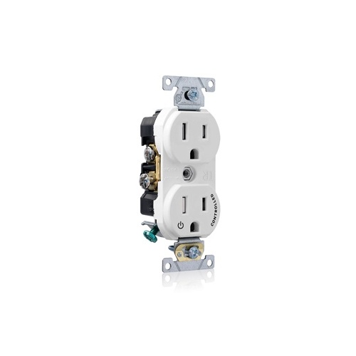 Leviton TBR15-S1W Duplex Receptacle Outlet, Commercial Grade, Split ...