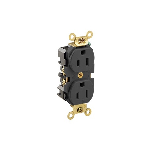Leviton 5262-E Duplex Receptacle Outlet, Industrial Grade, Smooth Face ...
