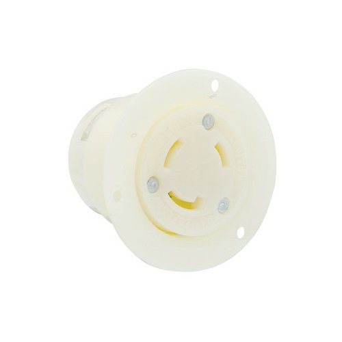 Leviton 4715-C Flanged Outlet Locking Receptacle, Industrial Grade
