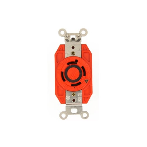 Leviton 2740-IG Receptacle Lock 30A, 600V, Orange