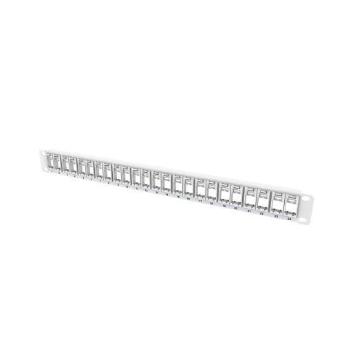 Ortronics SPFKBU24-W 24-Port White Flush Bezel Keystone Jack Panel 1RU