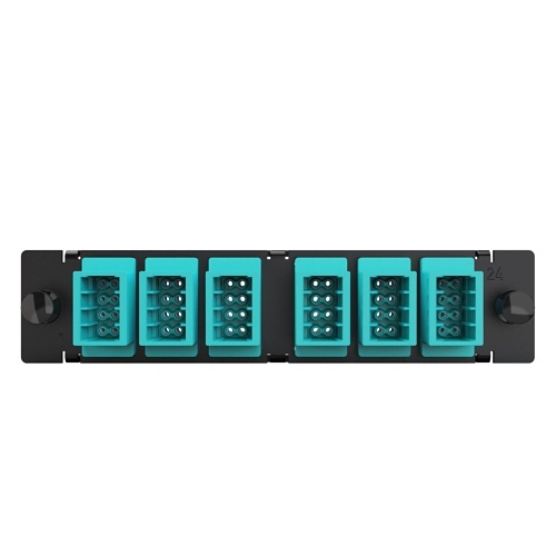 Ortronics OFP-AME48LC Panel Adapter, OFP, 6, AIM, MDC, 48-Fiber, OM4, Aqua