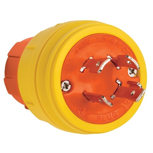 Pass & Seymour 28W76AM Turnlock SteriGuard Anti-Microbial Plug, 30A 3PH ...