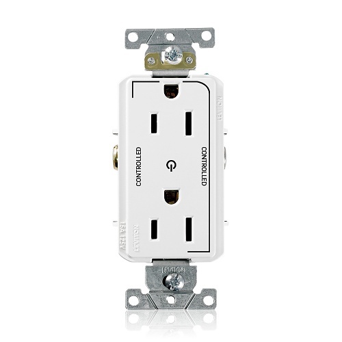 Leviton 16252-2PW Decora Plus 2-Pole 3-Wire Duplex Receptacle Outlet ...