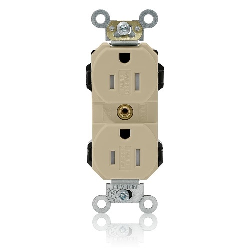 Leviton MT562-SI Lev-Lok Duplex Receptacle Outlet, Industrial Grade ...