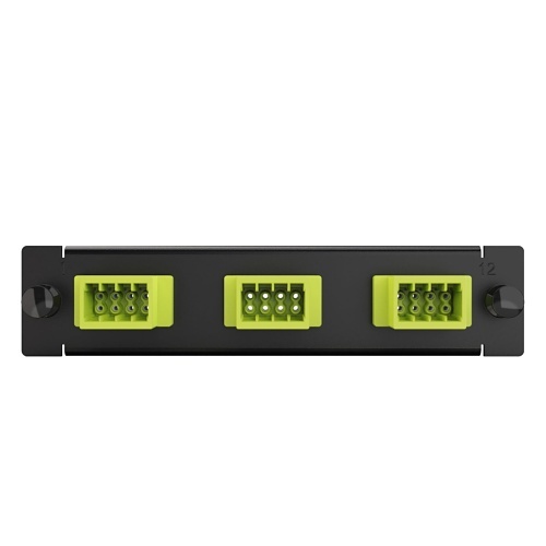 Ortronics OFP-AME24QC Panel Adapter, OFP, 3, AIM, MDC, 24-Fiber, OM5, Lime