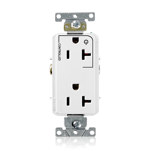 Leviton 16352-1PW Decora Plus Duplex Receptacle Outlet, 2-Pole, 3-Wire ...