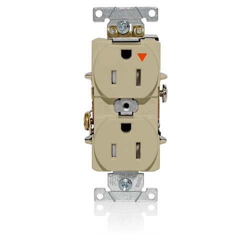 Leviton T5262-IGI Isolated Ground Duplex Receptacle Outlet, Heavy-Duty ...
