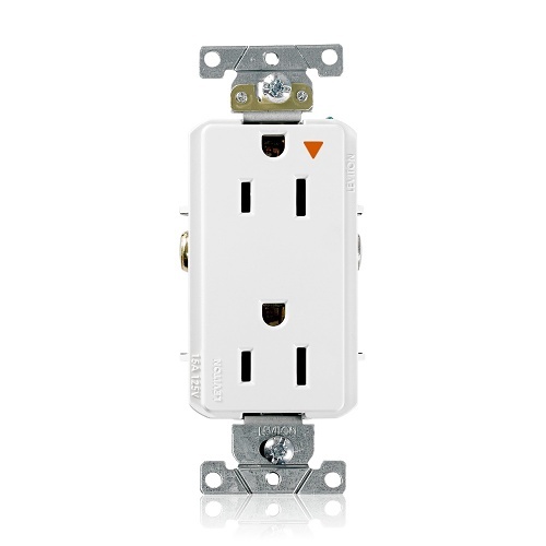 Leviton 16262-WIG Decora Plus 2-Pole 3-Wire Duplex Receptacle Outlet ...
