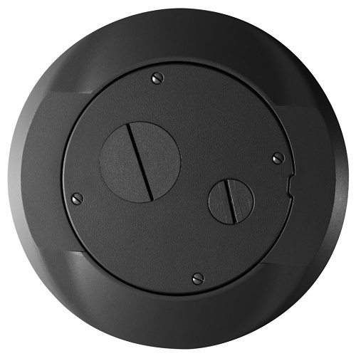 Hubbell S1SPFFBL SystemOne Carpet Furniture Feed Cover / Flange, Black