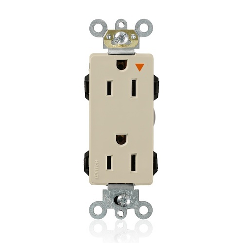 Leviton M1626-IGI Lev-Lok Decora Plus Isolated Ground Duplex Receptacle ...