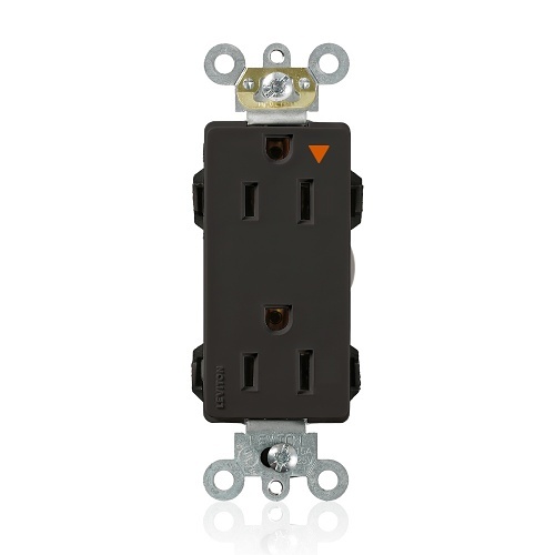 Leviton M1626-IGE Lev-Lok Decora Plus Isolated Ground Duplex Receptacle ...