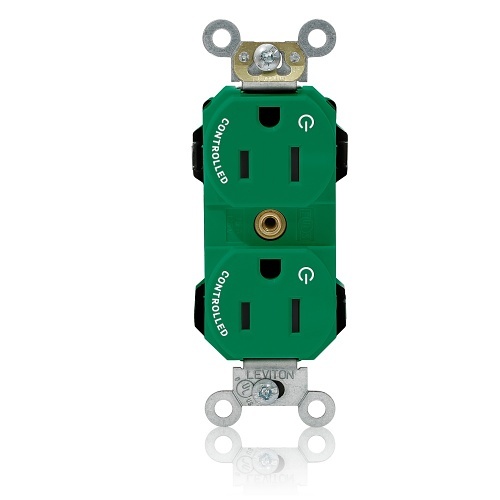 Leviton M5262-2SN Lev-Lok Duplex Receptacle Outlet, Heavy-Duty, 15A ...