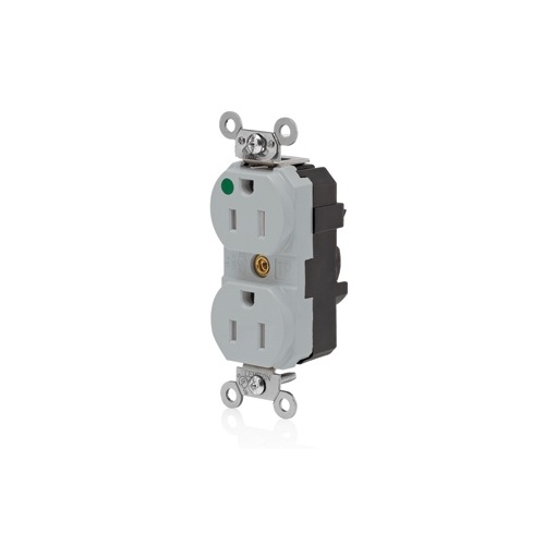 Leviton MT820-ILG Gray Duplex Illuminated Hospital Grade Ignition ...