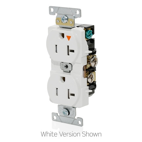 Leviton T5362-IGW Tamper-Resistant Isolated Ground Duplex Receptacle ...