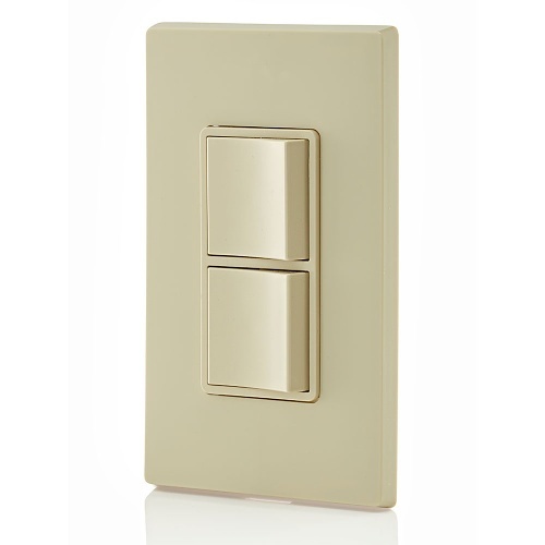 Leviton 5634-I Combination Decora Single Pole Switch, 15A 120/277VAC, Ivory