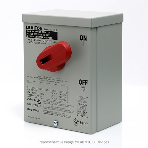 Leviton N36NC 3R Metal Enclosure for MS602-FW and MS603-FW, Gray