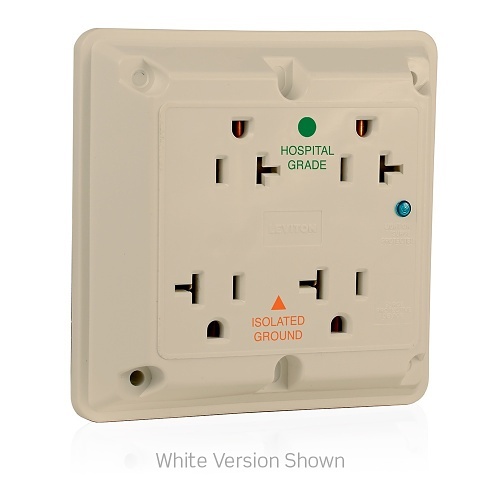 Leviton 8490-IG Surge Protected Quadruplex Receptacle, Heavy Duty ...