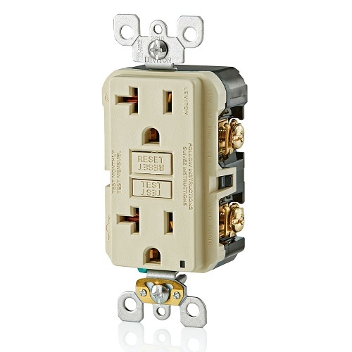 Leviton GFNT2-I Self Test Non Tamper-Resistant SmartlockPro GFCI ...