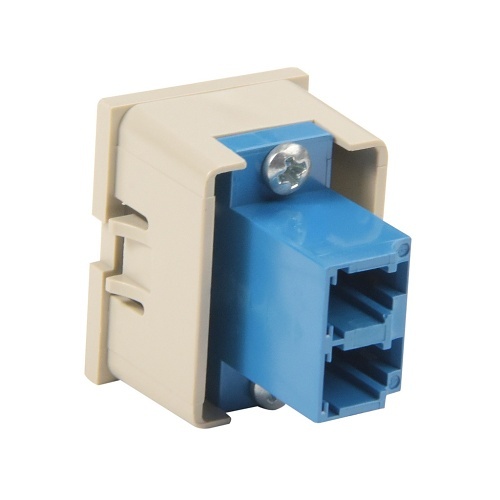 Ortronics 63700076-68 TracJack Module, LC, DX, Blue Adapter, Light Gray ...