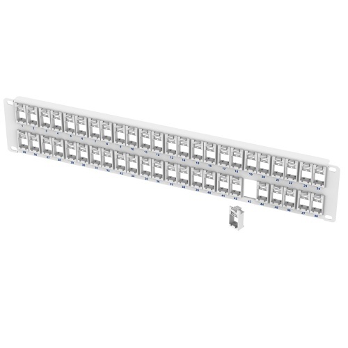 Ortronics SPKFBU48-W TechChoice 48-Port Front-Loading Keystone Panel ...
