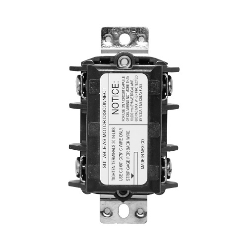 Leviton MS302-DSS 2-Pole Single-Phase Single Throw AC Manual Motor ...