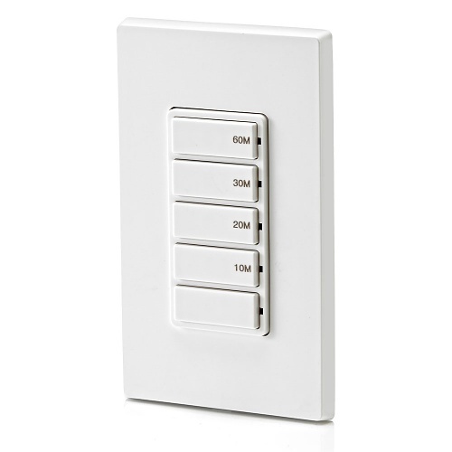 Leviton DT160-1LW 15A Single-Pole Decora Timer 5-Key 10/20/30/60 ...