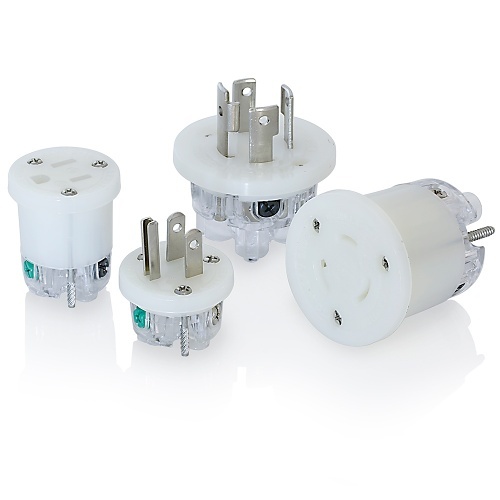 Leviton 15W47-IN Straight Blade Connector, 15A, 125V