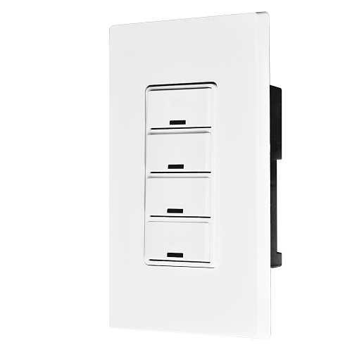 Leviton DLDNK-4W Lutron Radio Frequency 4-Button Bluetooth Keypad Room ...