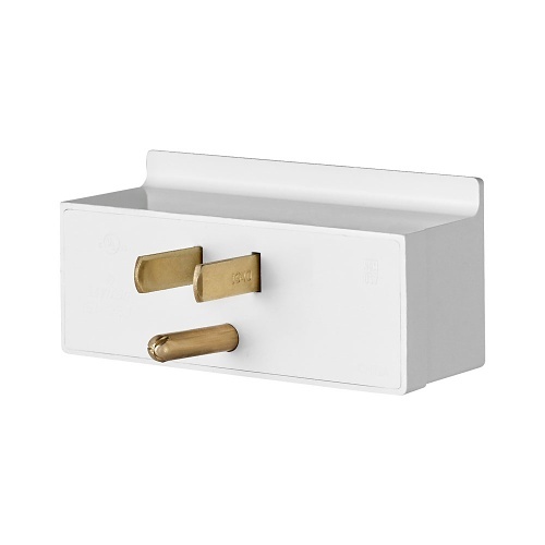 Leviton 697-W Triple Outlet / Receptacle Plug-In Adapter, Grounding ...