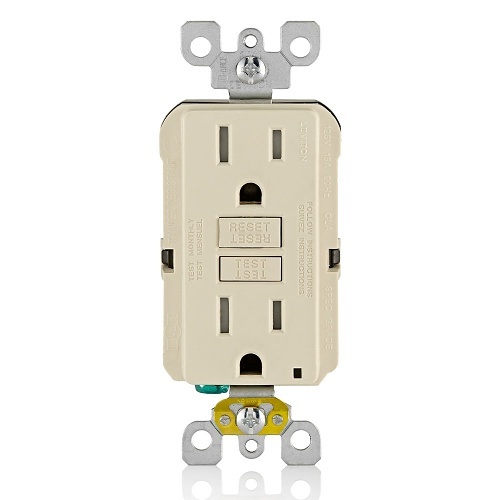 Leviton GFTR1-T Standard Trip GFCI Outlet/Receptacle 15A 125V