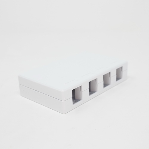Dynacom 10600-SB4-WH Surface Mounting Box, 4-Port, White
