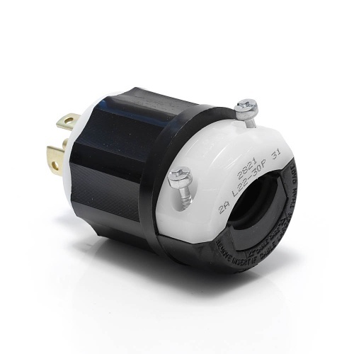 Leviton 2821 Locking Plug Connector, 30A 277/480V, L22-30P