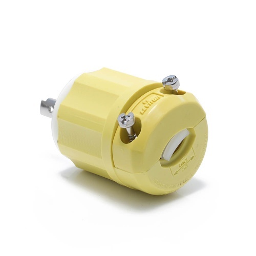 Leviton 23CM-11 Connectors, YL Plug Corr/Res 2PO3WI L5-20P 20A125V