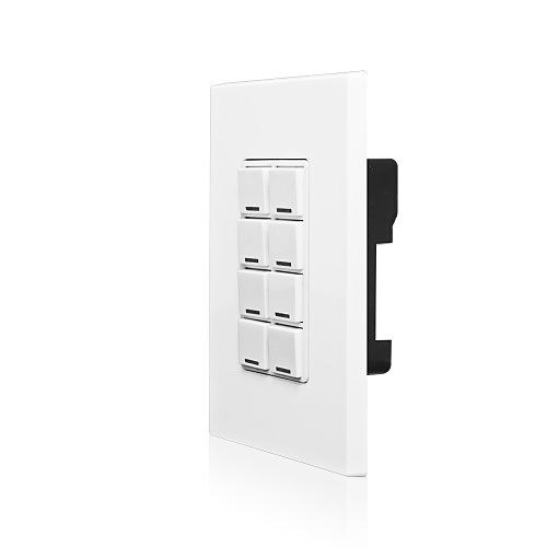 Leviton DLDNK-8W Lutron Radio Frequency 8-Button Bluetooth Keypad Room ...