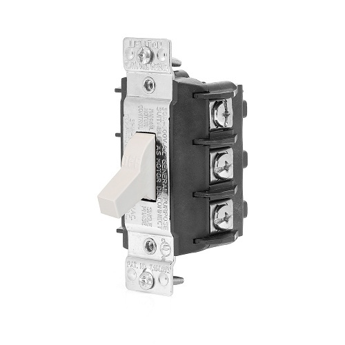 Leviton MS302-DSW 30A-600V Toggle Switch, White