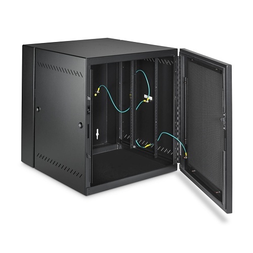 Hubbell HLQ24M Rack Cabinet & Frame, 12U Capacity, 24-Inch Deep Mesh ...