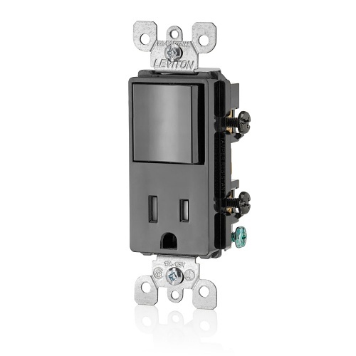 Leviton T5625-E Decora Single-Pole Switch / Outlet Combination Device ...