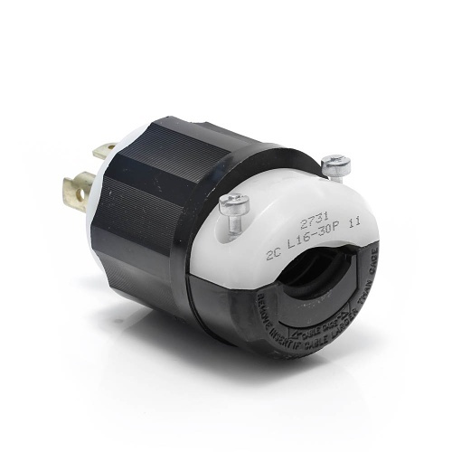 Leviton 2731 Plug, Locking, 2-Pole, 4-Wire, 3-Phase, L16-30P, 30A, 480V ...