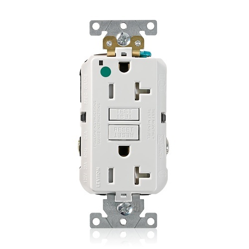 Leviton GFTR2-HGW SmartlockPro Self-Test GFCI Receptacle Outlet ...