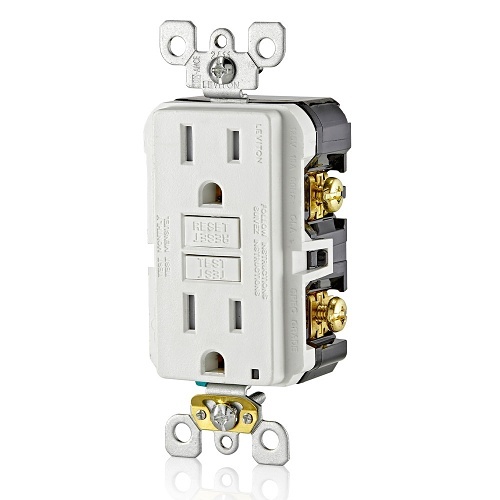 Leviton GFTR1-W Self Test Tamper-Resistant GFCI Outlet with LED ...