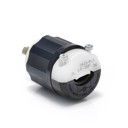 Leviton 2621-PLC Connectors, EB Plug Lock Lite 2PO 3WI L6-30P, 30A 250V