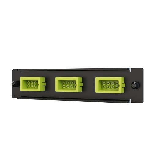 Ortronics OFP-AME24QC Panel Adapter, OFP, 3, AIM, MDC, 24-Fiber, OM5, Lime