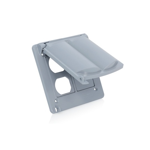 Leviton WP2V-GY 2G Vertical Weather Resistant Thermoplastic Duplex ...
