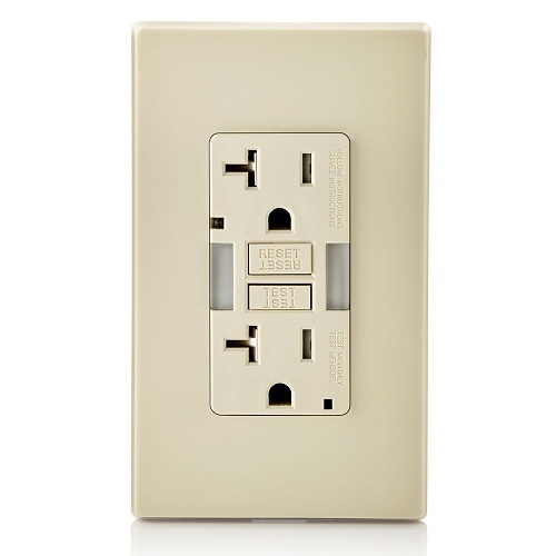 Leviton GFNL2-T 20A Self Test T Amper-Resistant GFCI Outlet with Guide ...