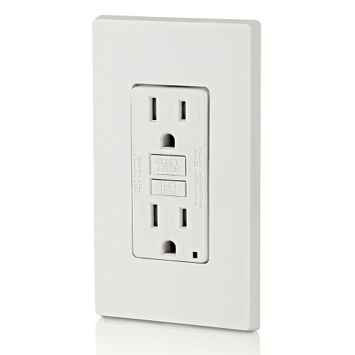 Leviton GFTR1-W Self Test Tamper-Resistant GFCI Outlet with LED ...